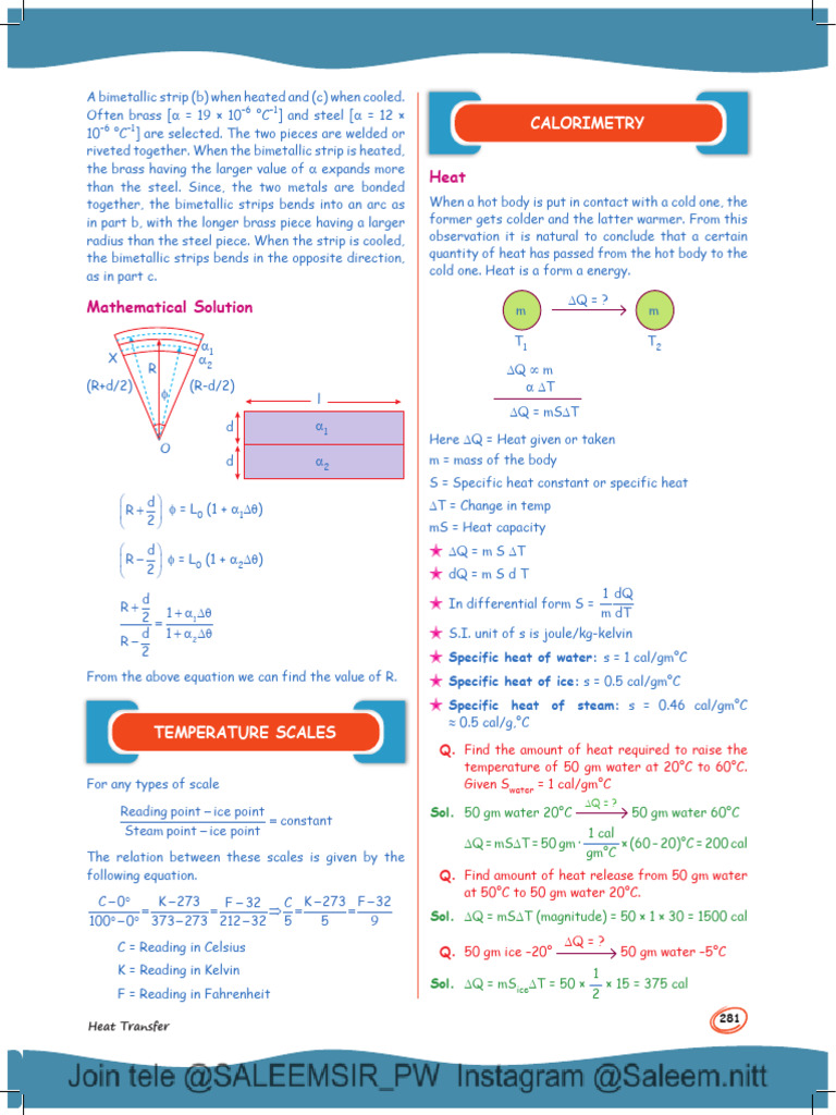Heat Transfer and Calorimetry Concepts | PDF | Heat Capacity | Latent Heat