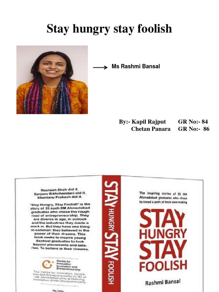 Stay Hungry Stay Foolish-Book Review | Business