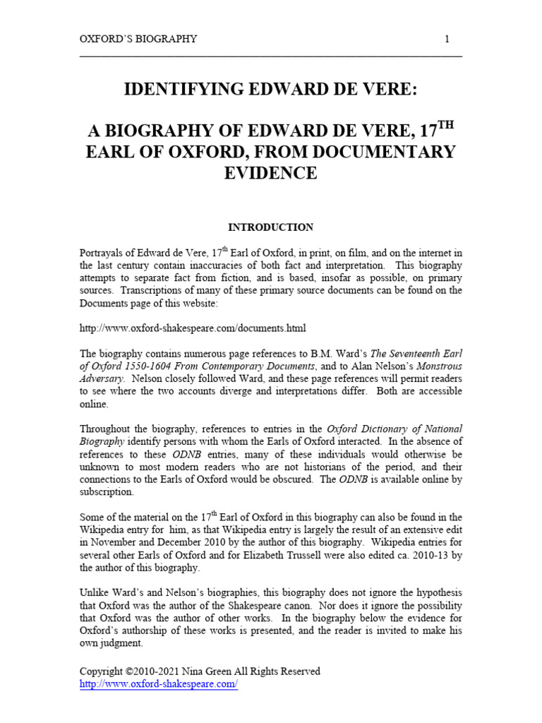 Vere's Biography | PDF | House Of Lancaster | English Royal Houses