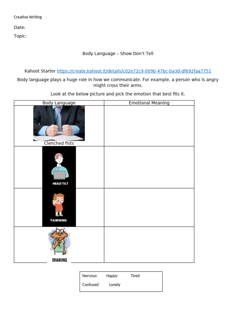 Body Language | PDF | Body Language | Emotions