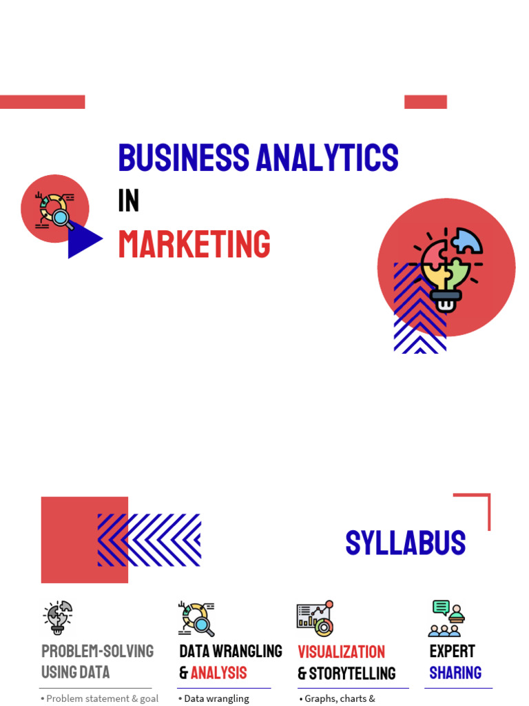 Business Analytics in Marketing Syllabus | PDF | Outlier | Statistical ...