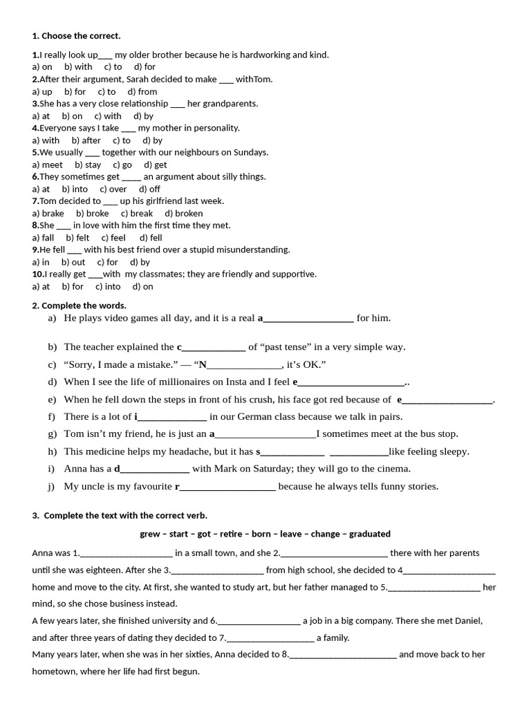 Oxford Exam Trainer B 1 Unit 1 | PDF