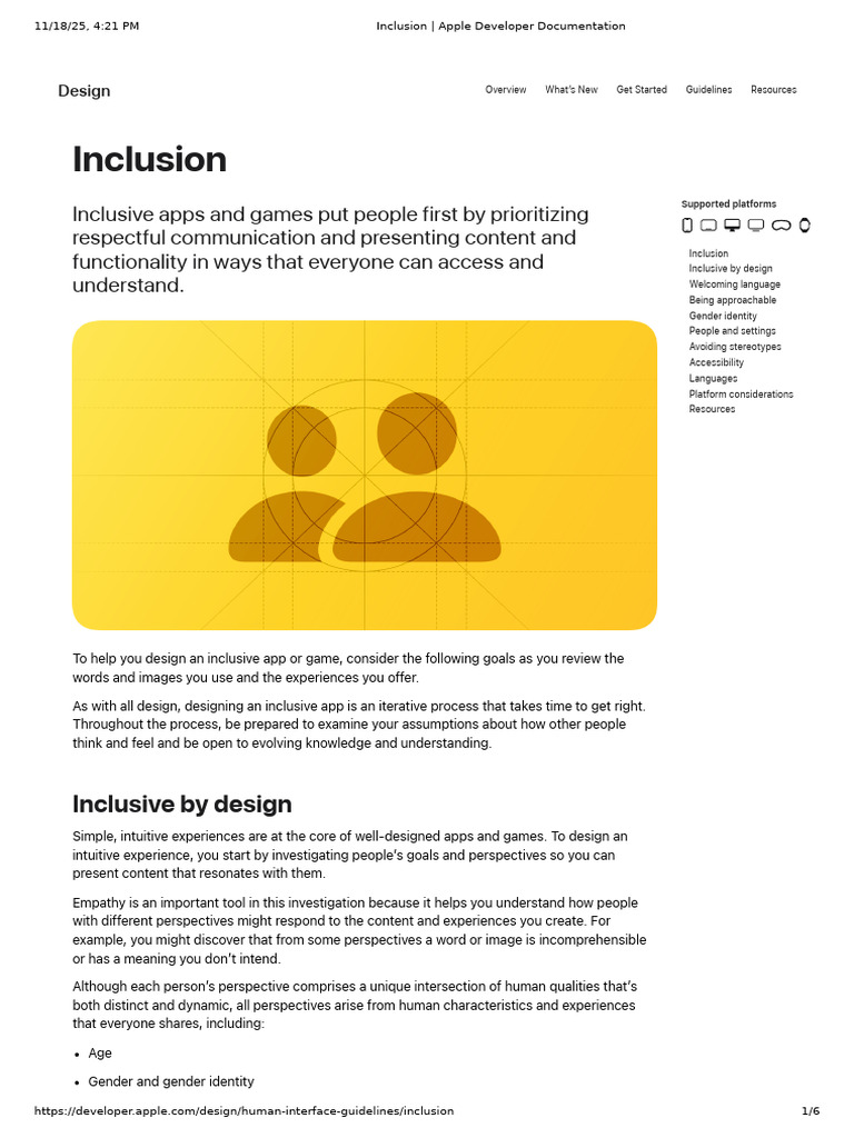 Inclusion - Apple Developer Documentation | PDF | Visual Impairment ...
