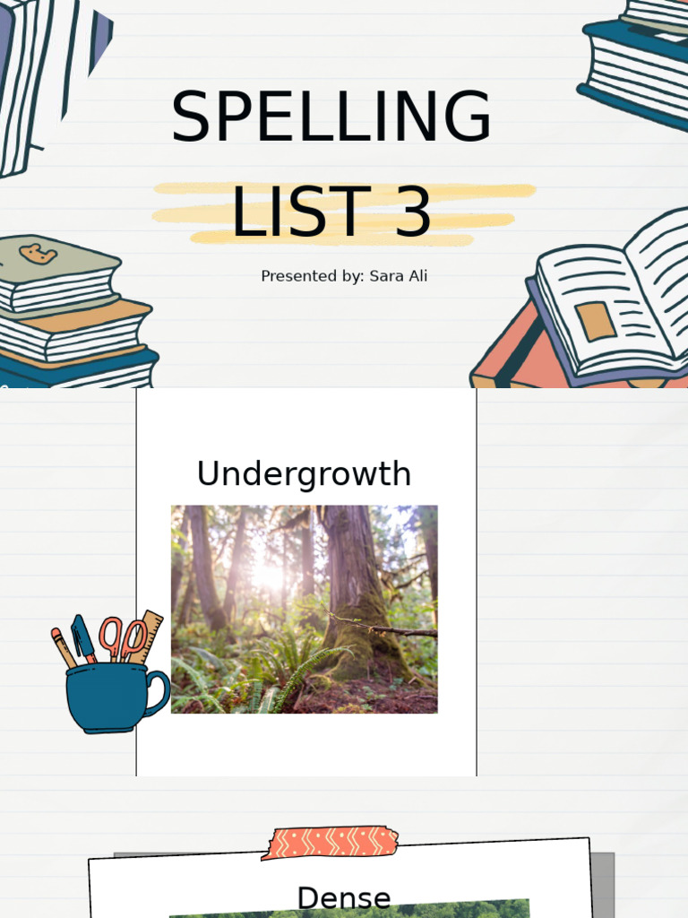 Spelling List 3 | PDF