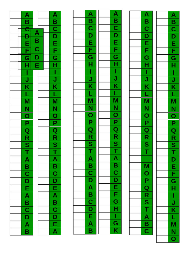 Alphabet Sequence Overview | PDF