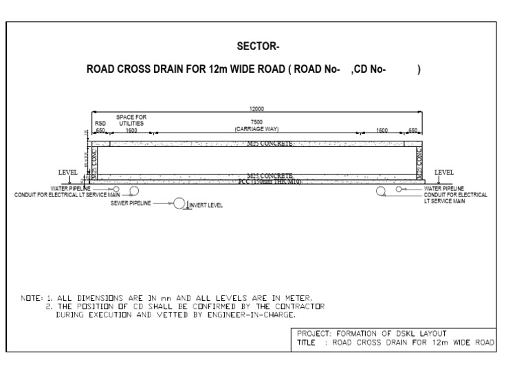 12m Wide Road Cross Drain Design | PDF