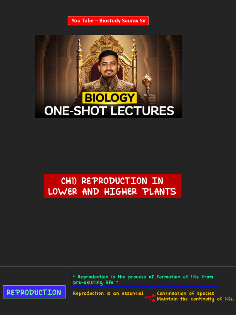 Class 12th Biology Chapter 1 One Shot Lecture Notes Biostudy Saurav ...