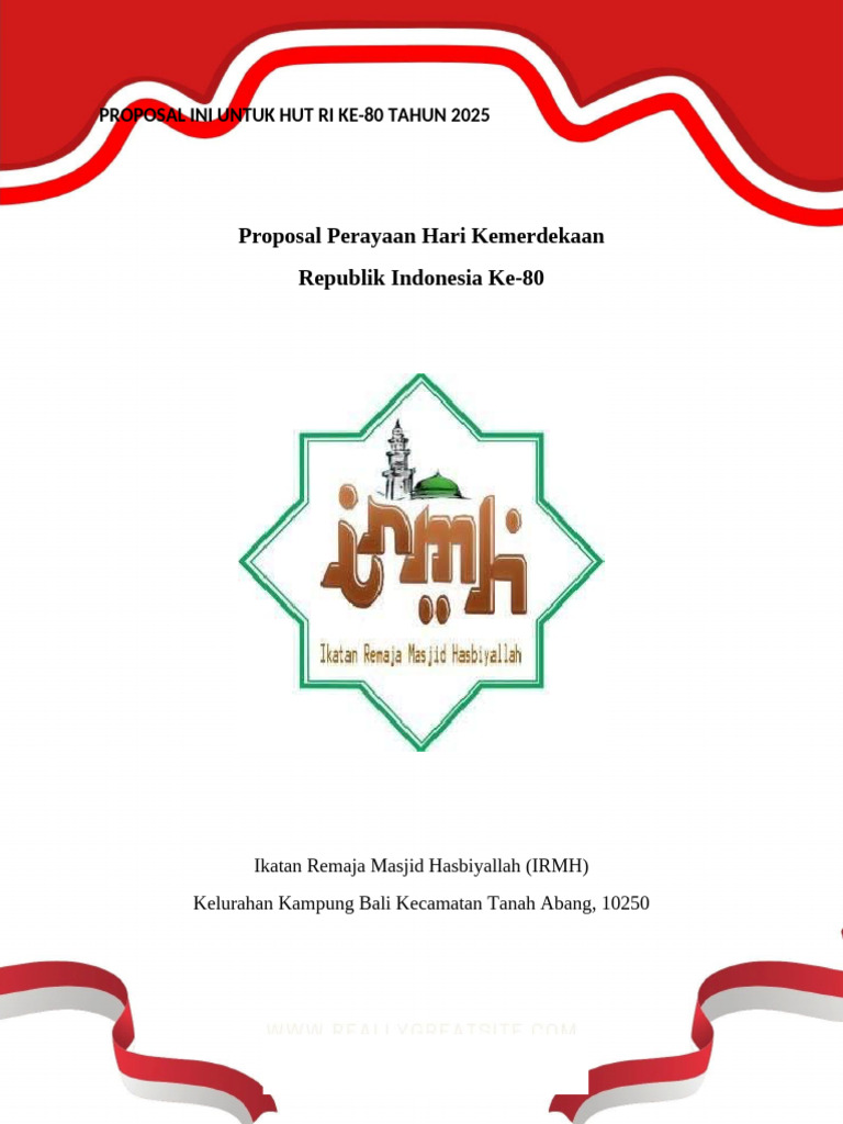 Proposal HUT RI ke-80 2025 IRMH | PDF