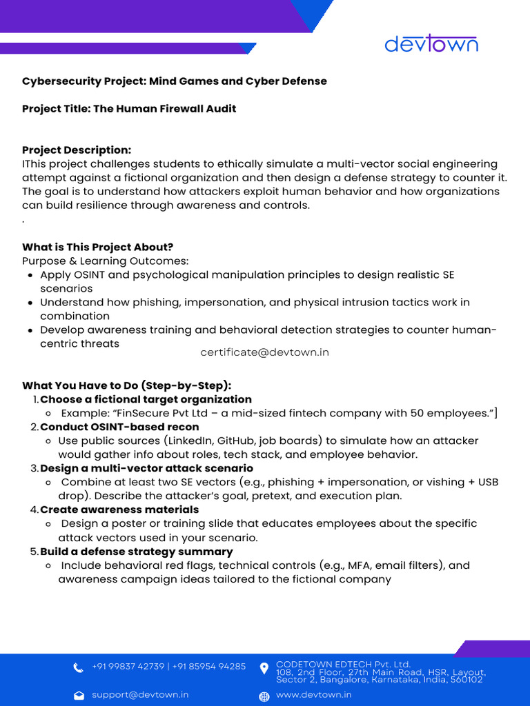 Human Firewall Audit Project Guide | PDF | Computer Security | Security