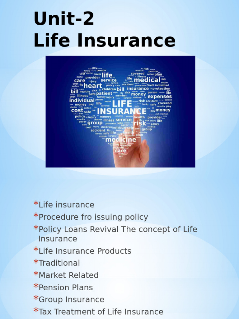 Unit 2 Life Insurance | PDF | Life Insurance | Insurance