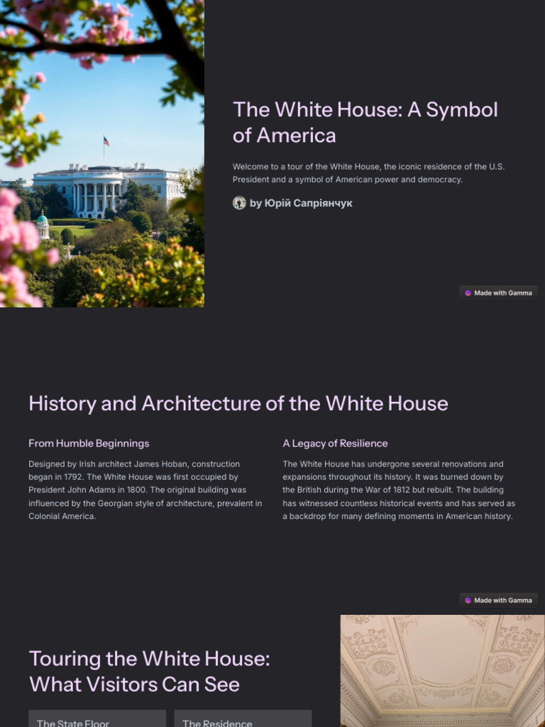 The White House A Symbol of America | PDF | White House | American ...