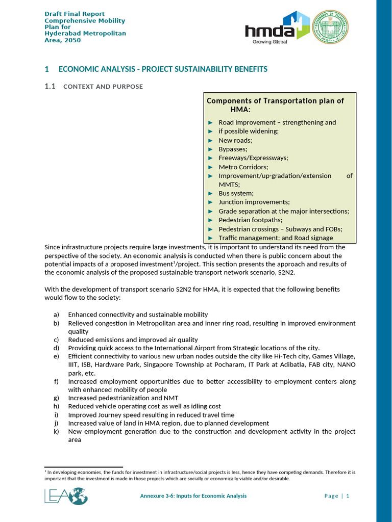 EA Section CMP | PDF | Net Present Value | Transport