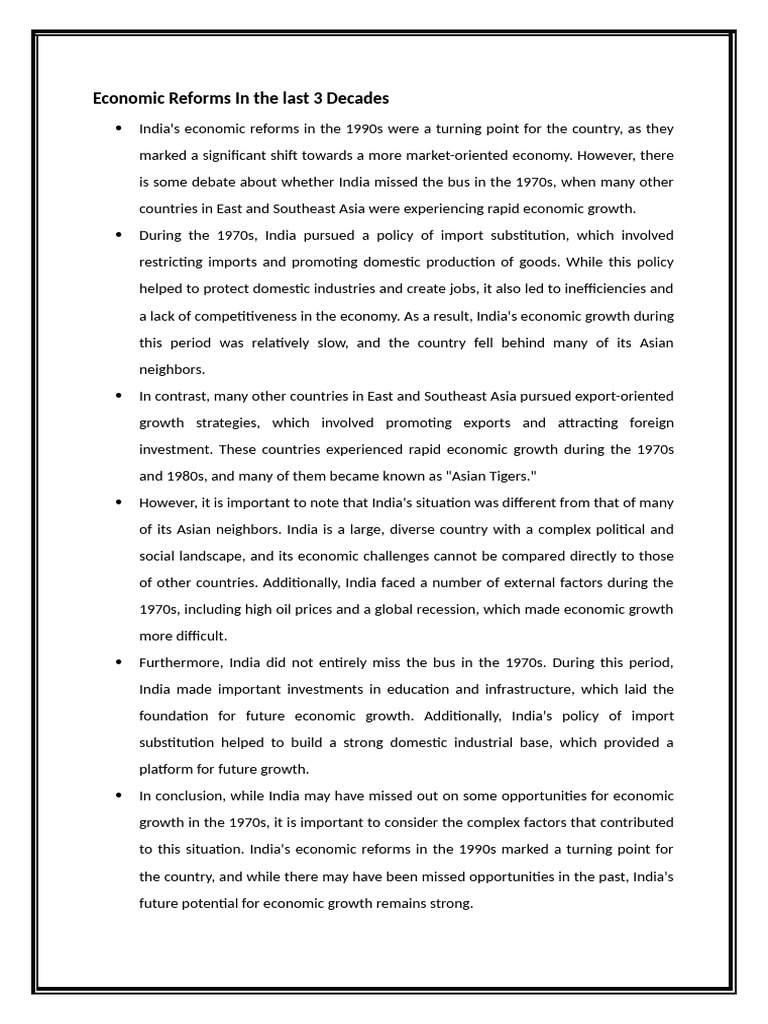 India's Economic Reforms Overview | PDF