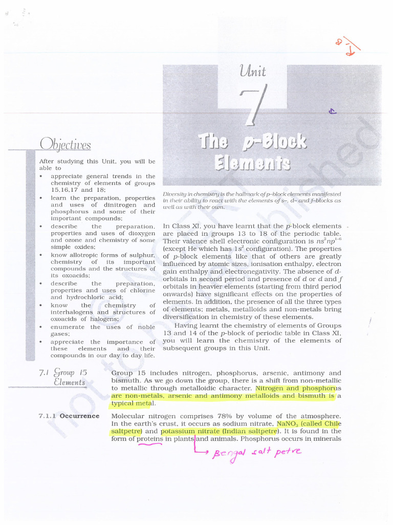 p Block Elements II | PDF