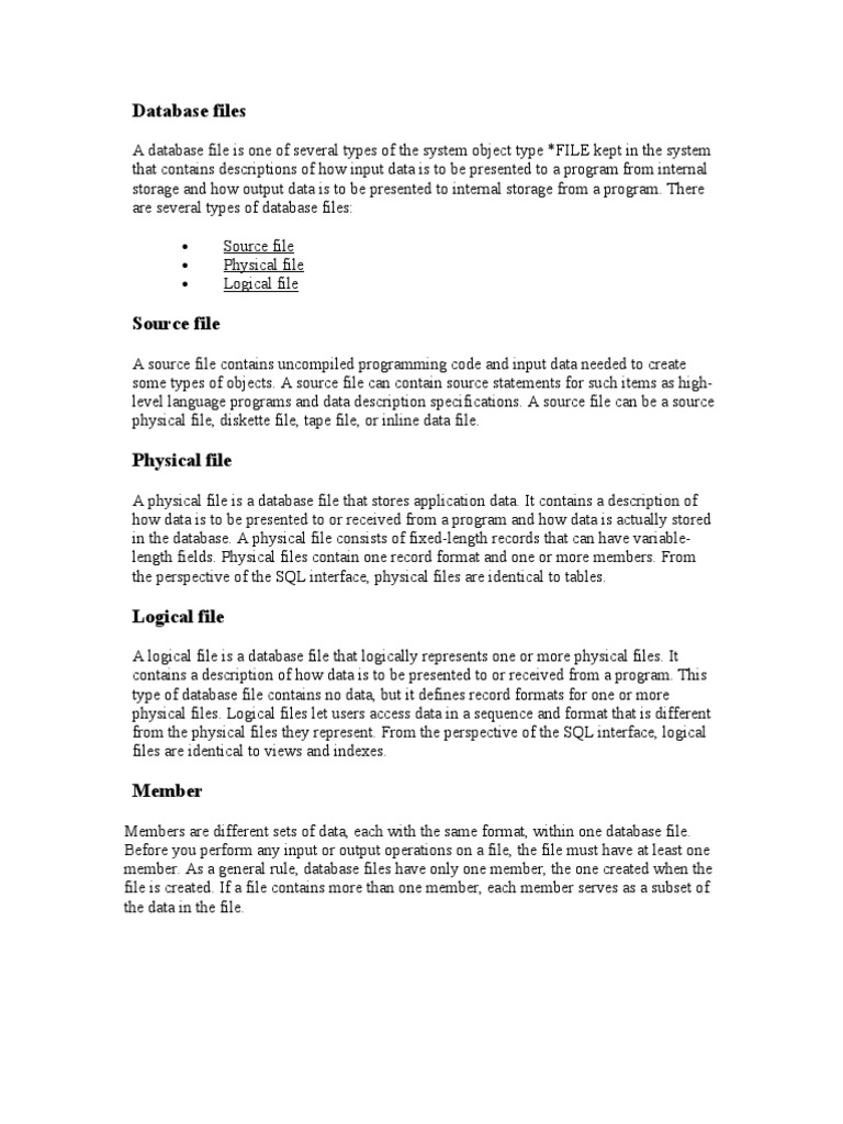 Database Files | PDF | Databases | File Format