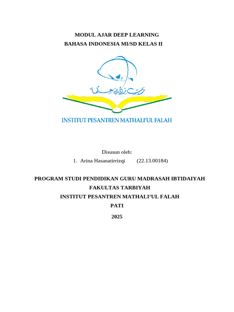 Modul Deep Learning Bahasa Indonesia Kelas 2 | PDF