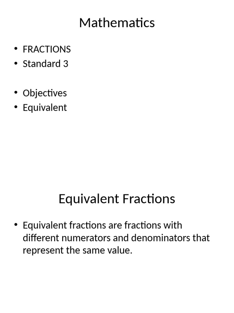 Understanding Equivalent Fractions | PDF
