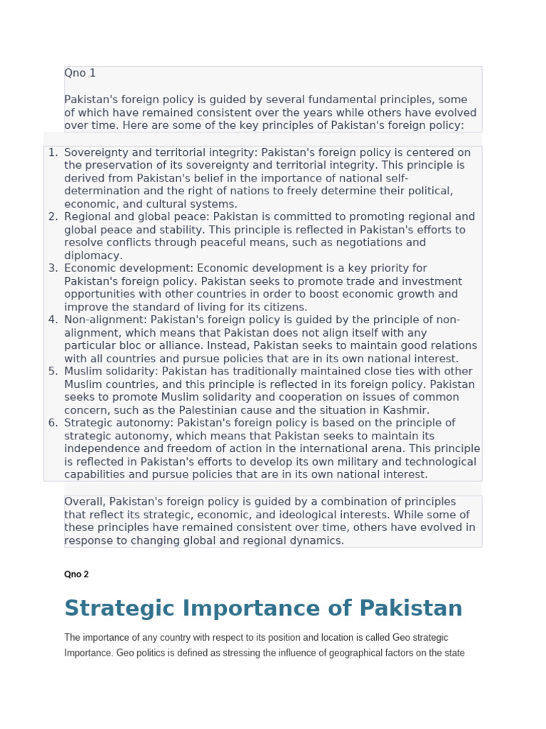 International Relations Paper New | PDF | Pakistan | Afghanistan