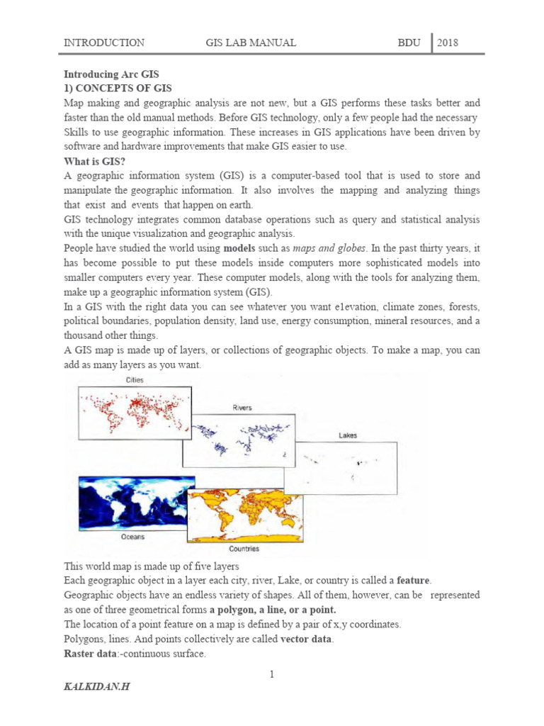 Introduction Gis Lab | PDF | Geographic Information System | Arc Gis