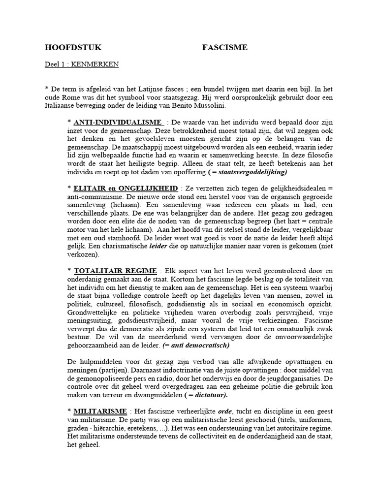 Fascisme Cursus | PDF