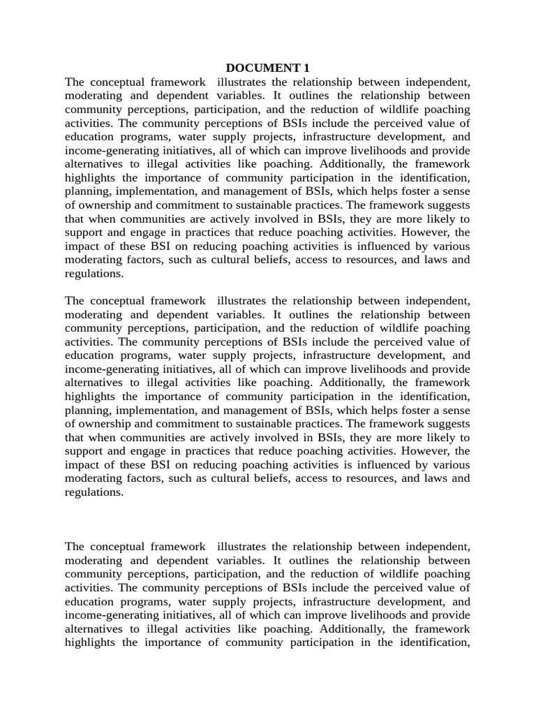 Document 1 | PDF | Infrastructure | Poaching