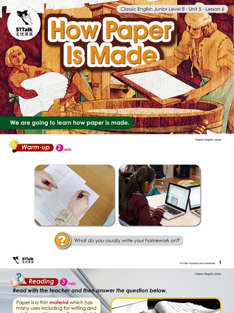 Lesson 6 How Paper Is Made | PDF