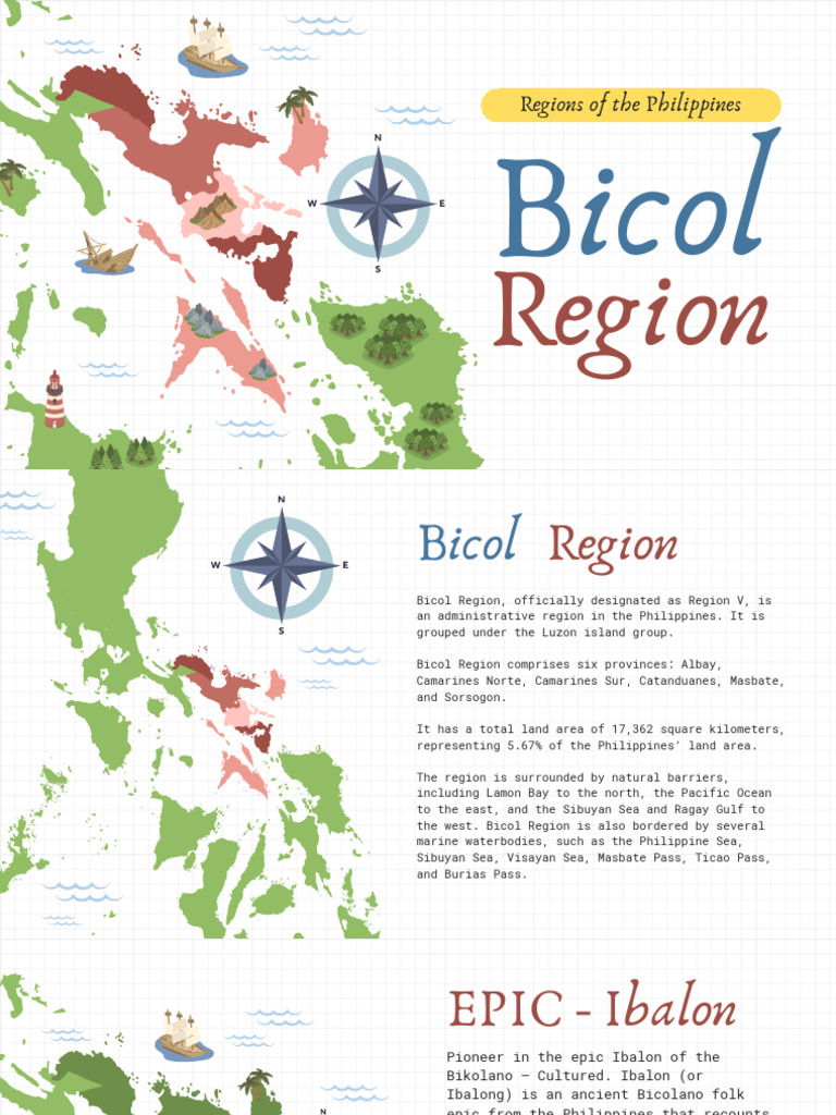 Regions of The Philippines Bicol Region Educational Presentation in ...