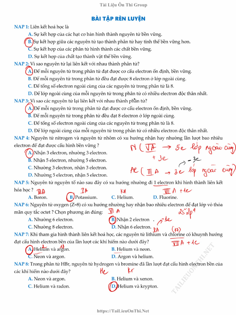 2k10 - Btrl Bài 10- Quy Tắc Octet Vt | PDF