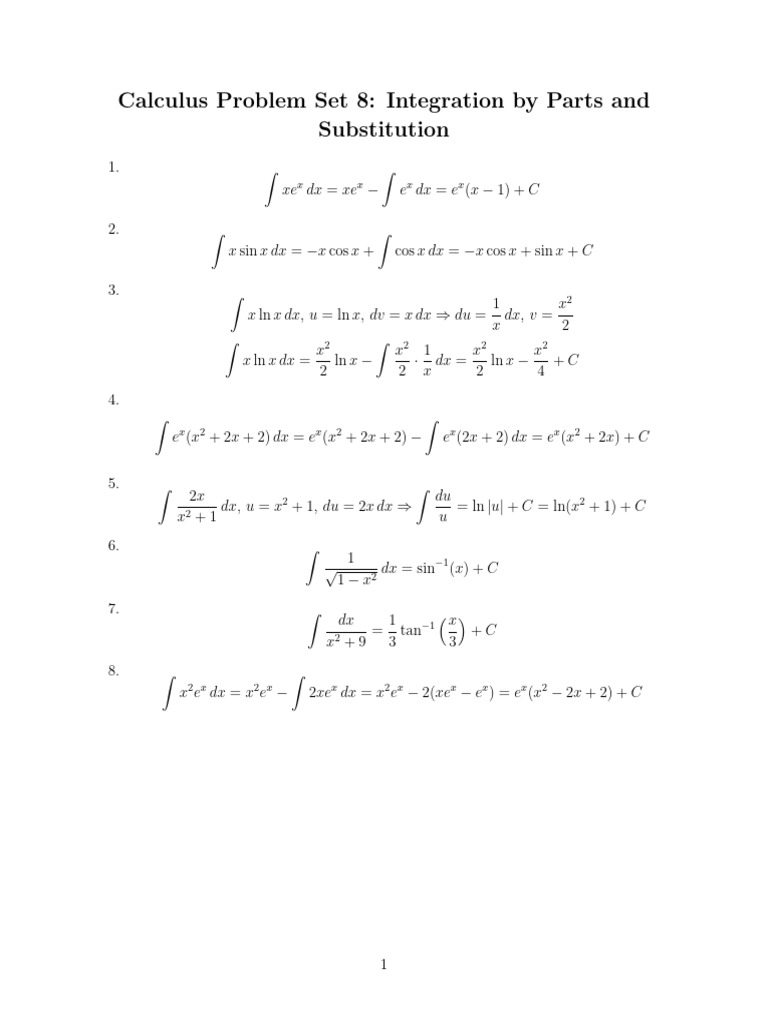 Integration Techniques in Calculus | PDF