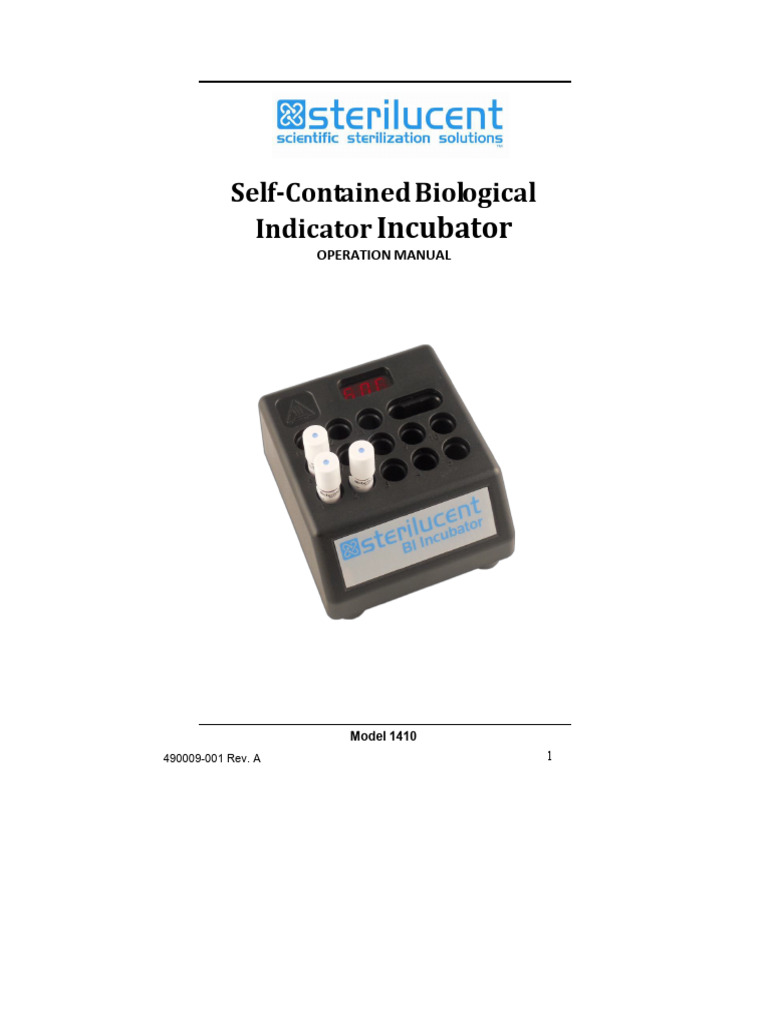 Model 1410 Biological Indicator Incubator | PDF | Legal Remedy ...