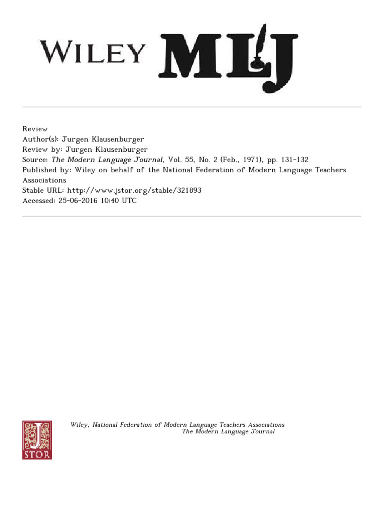 Review by Jurgen Klausenburger - A Manual of Comparative Romance ...