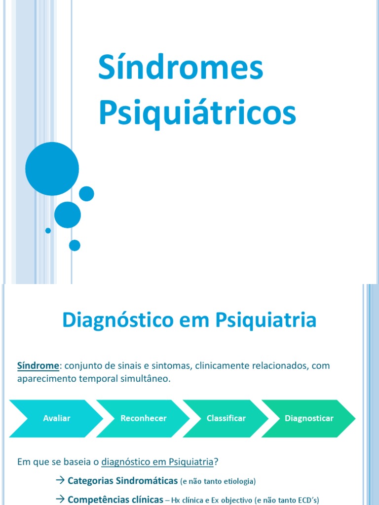 Síndromes Psiquiátricos | PDF | Transtorno bipolar | Mania