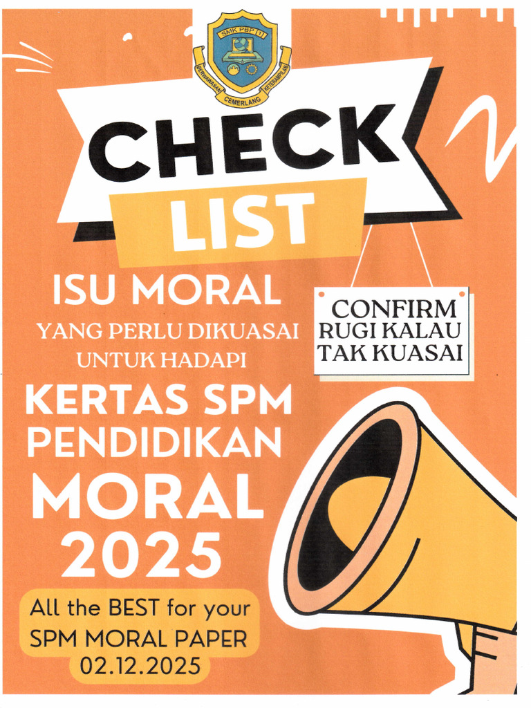 Isu Moral SPM 2025 Wajib Dikuasai | PDF