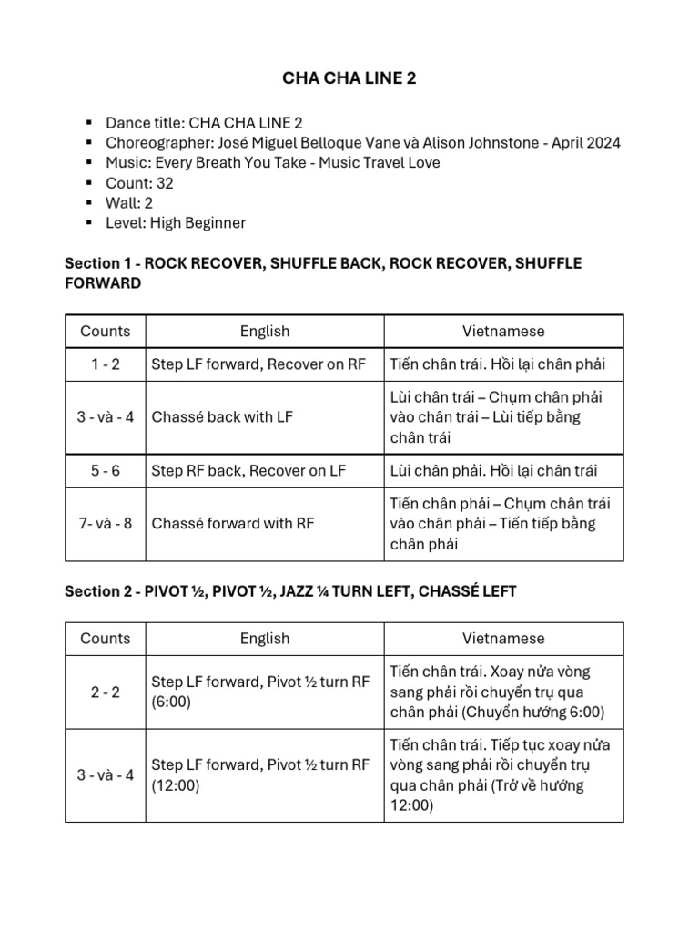 Cha Cha Line 2 | PDF