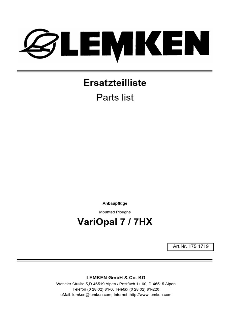 VariOpal7 7HX | PDF