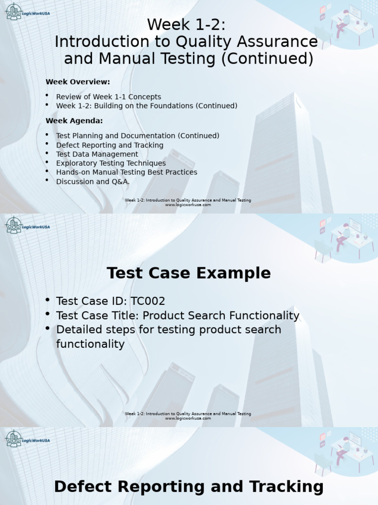 Week-01-02 - Introduction To Quality Assurance and Manual Testing ...
