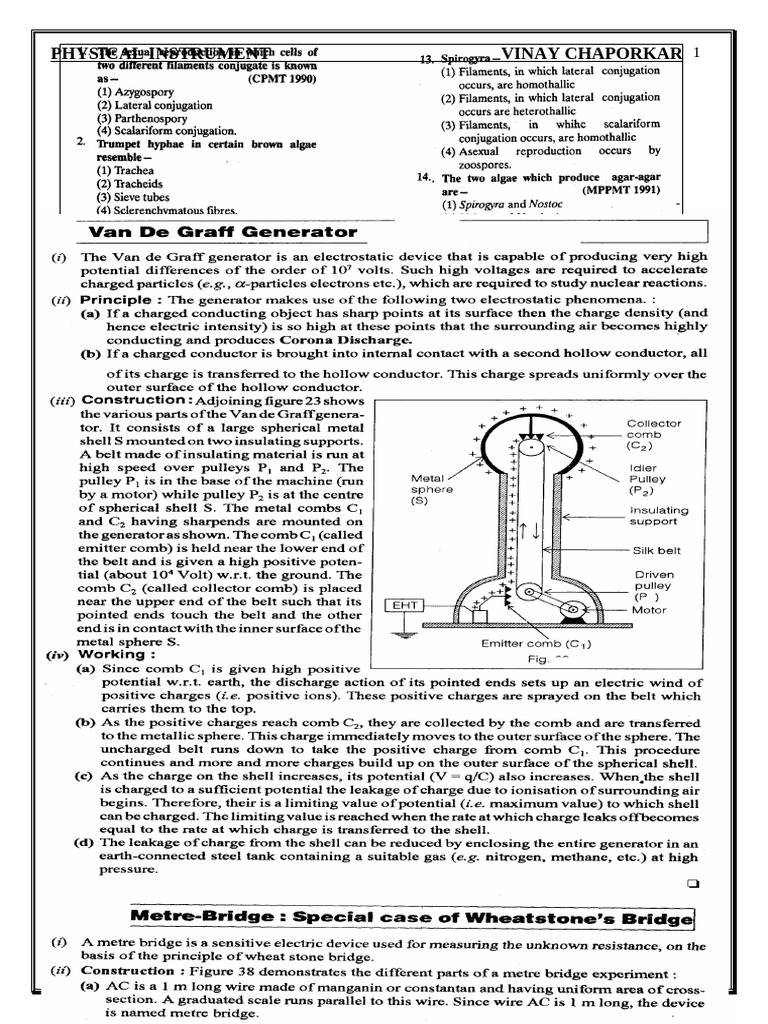 Physical Instrument Overview by Vinay Chaporkar | PDF