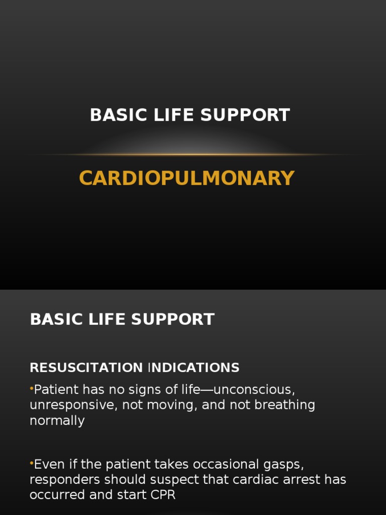 BLS PPt | Cardiopulmonary Resuscitation | Medical Treatments | Free 30 ...