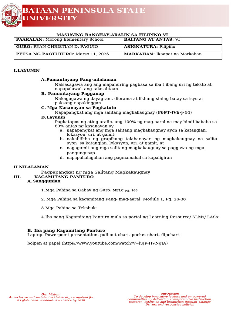 Filipino 6 Final Demo Paloma | PDF