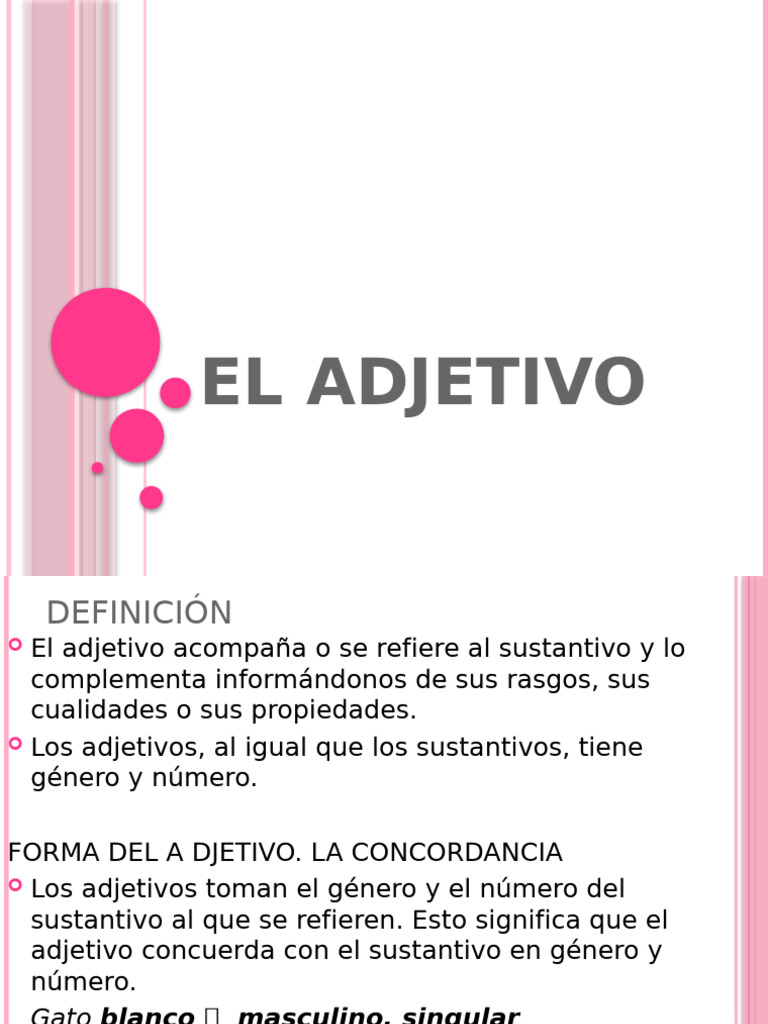 T 10 (El Adjetivo) | PDF | Adjetivo | Género gramatical