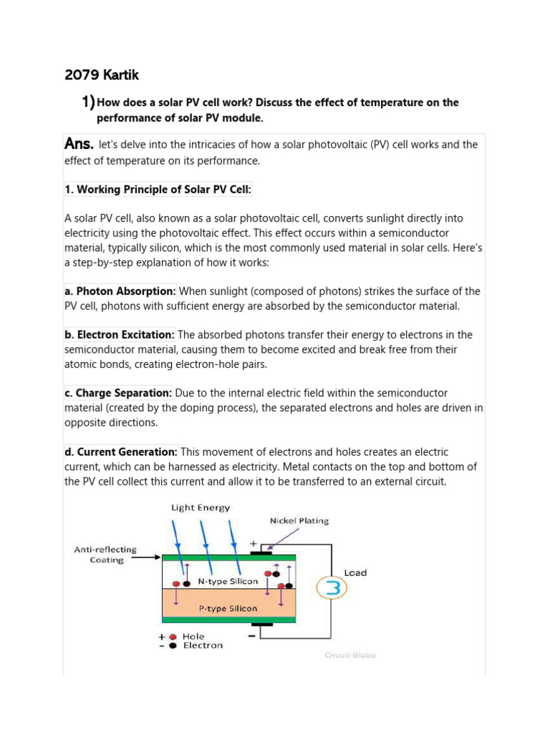 Solar PV Cell Function & SHS Design Guide | PDF | Photovoltaic System ...