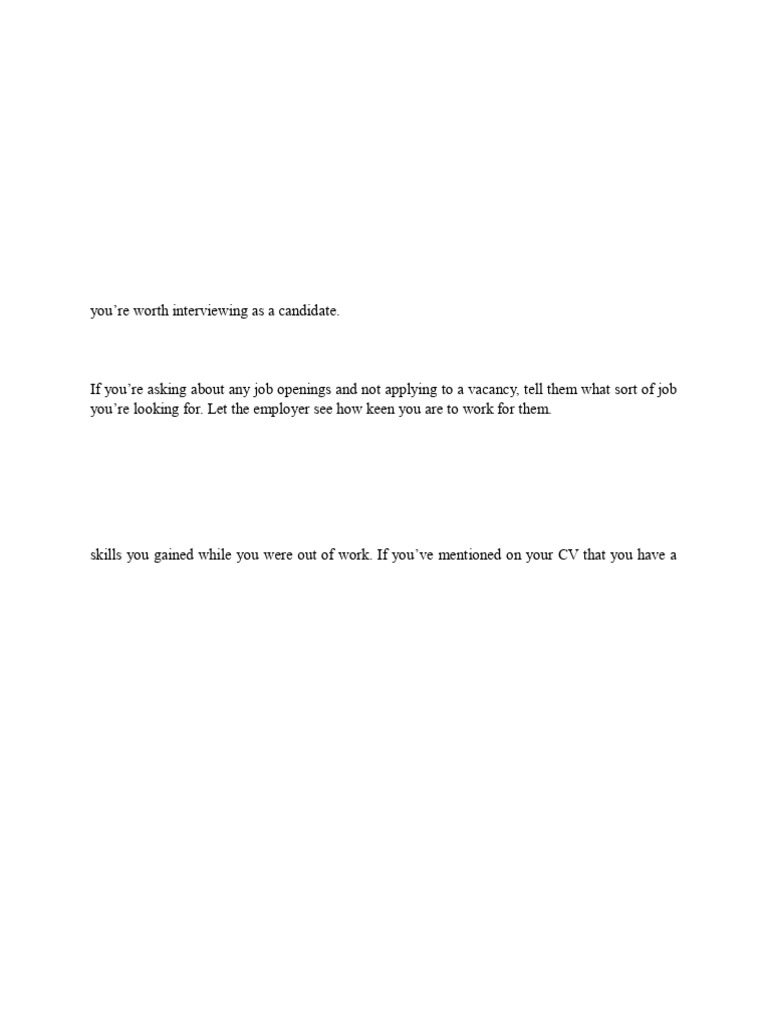 CV and Cover Letter | PDF