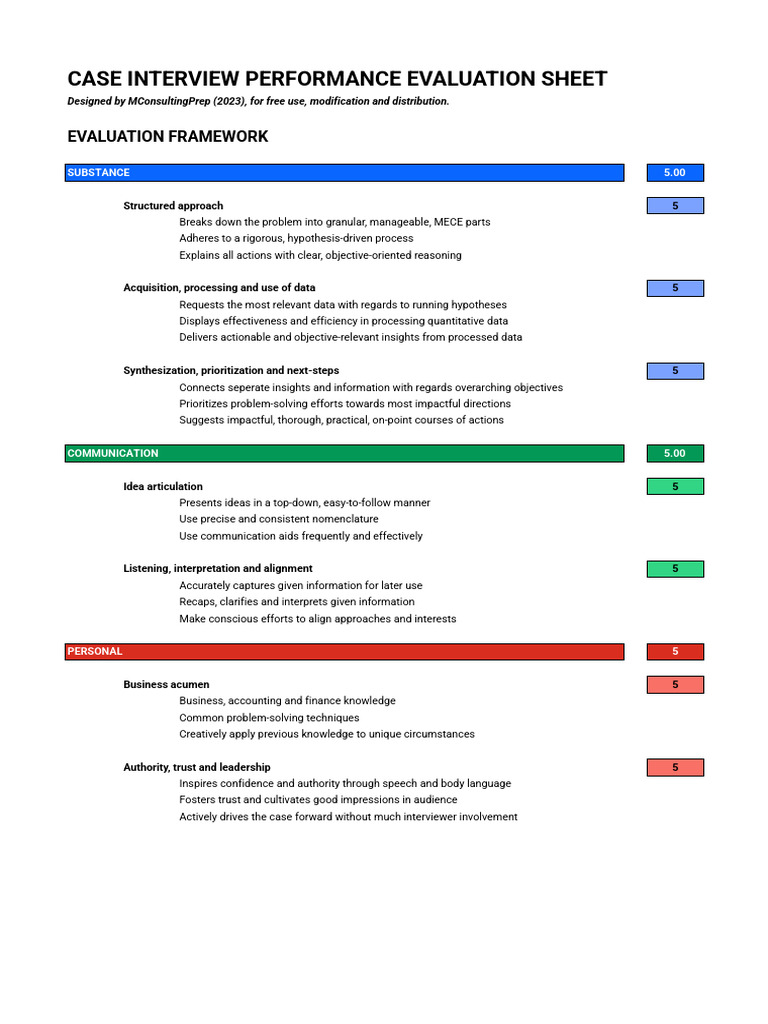 MCP Case Evaluation Sheet - Evaluation Framework v2 | PDF | Evaluation ...