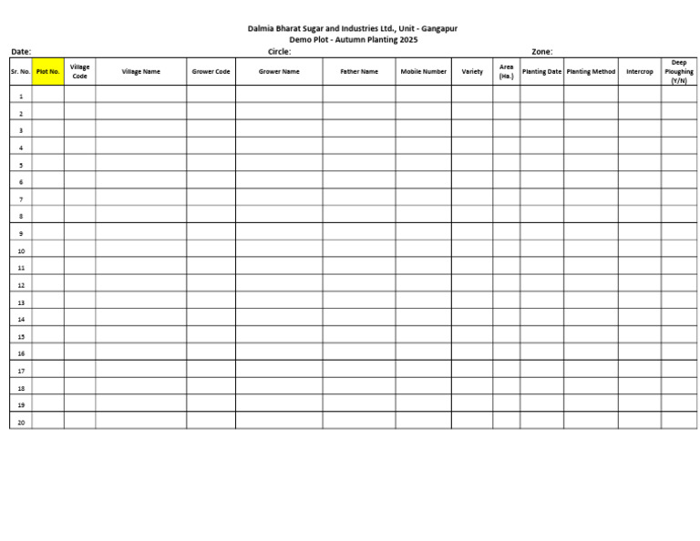 Format - Demo Plot Details At-25 - 251115 - 122443 | PDF