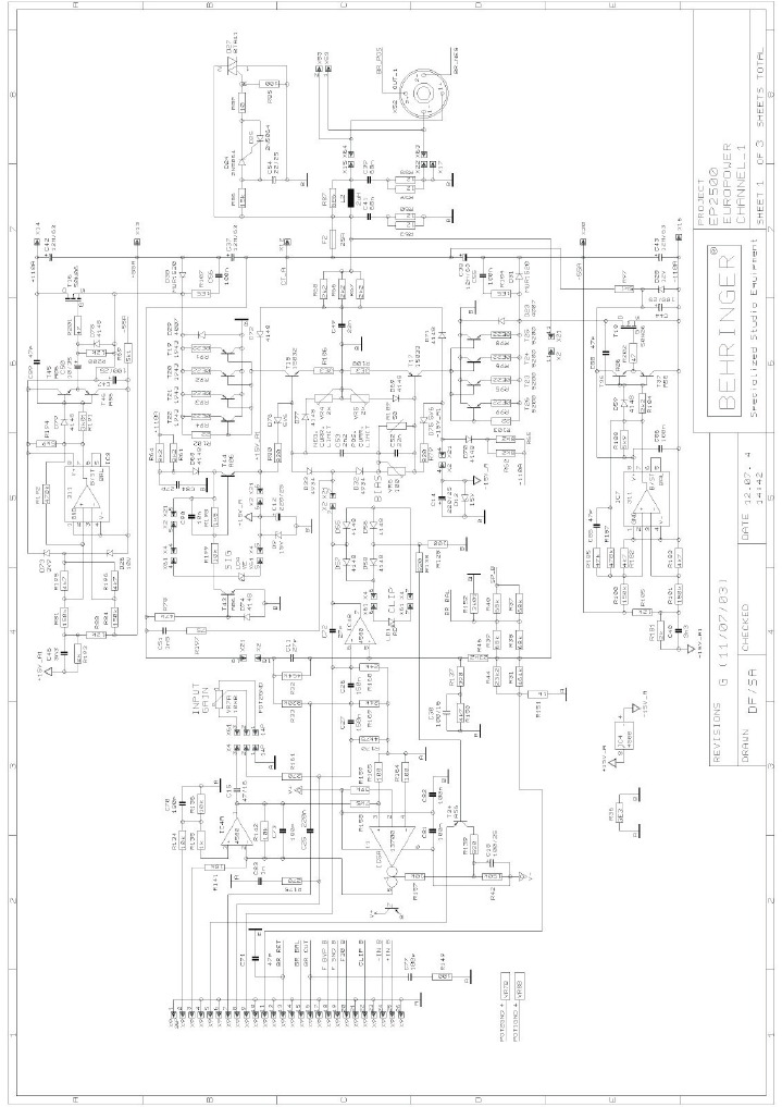 Behringer Ep2500 Power Amplifier Schematic | PDF