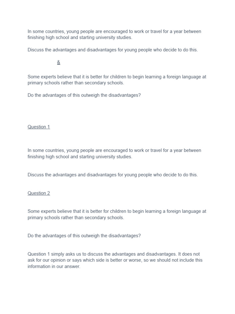 Advantages Disadvantages | PDF | Multilingualism | First Language