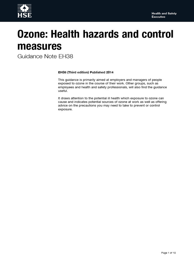 الاوزون | PDF | Ozone | Occupational Safety And Health