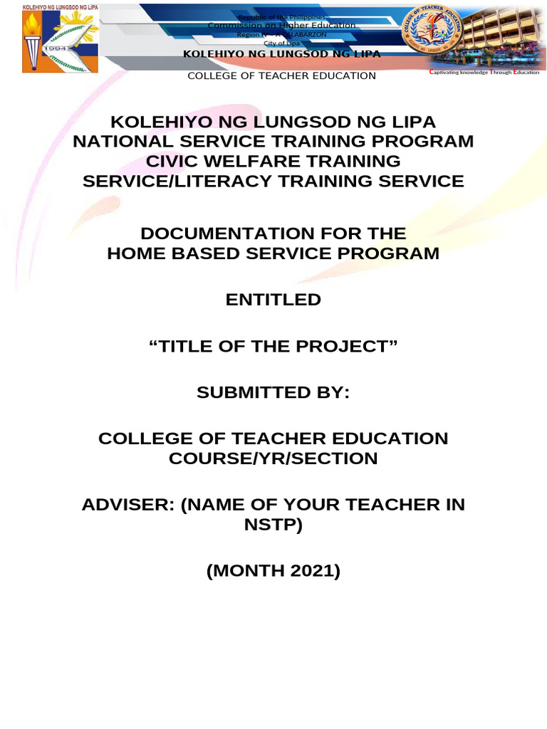 NSTP Project Proposal Documentation | PDF