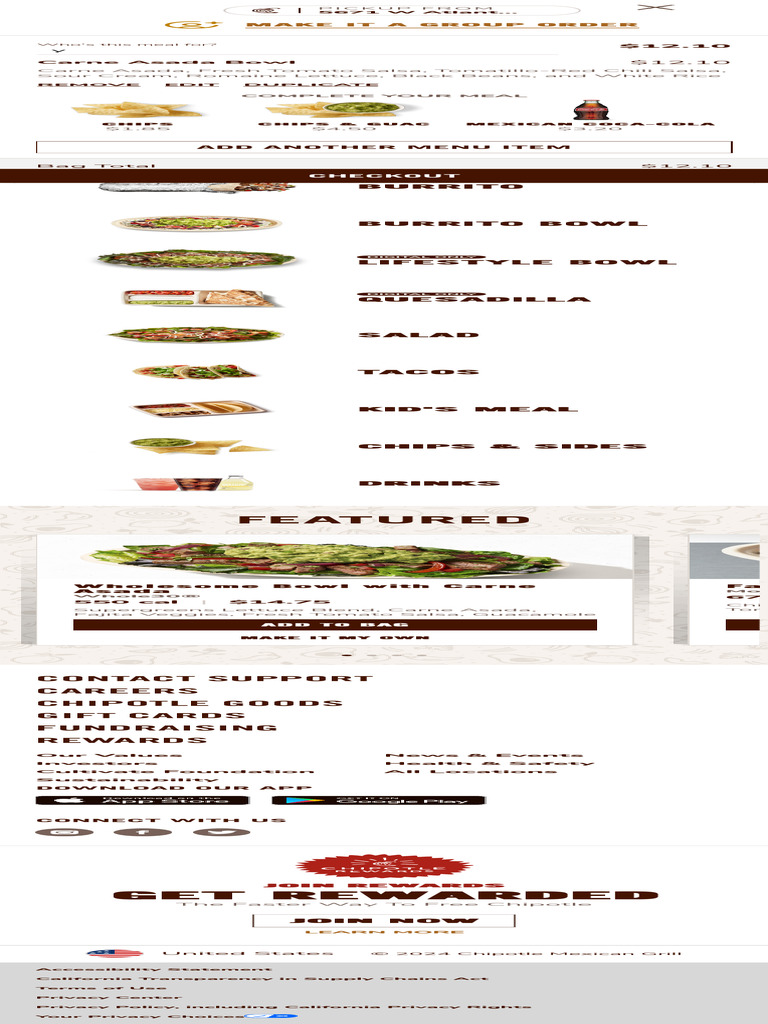Chipotle - Order Now | PDF | Burrito | Chipotle Mexican Grill
