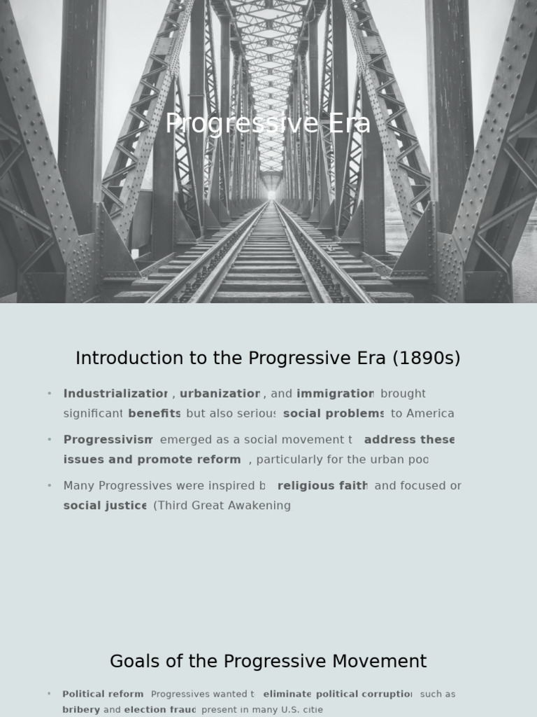 Progressive Era PowerPoint | PDF | Muckraker | Progressivism In The ...
